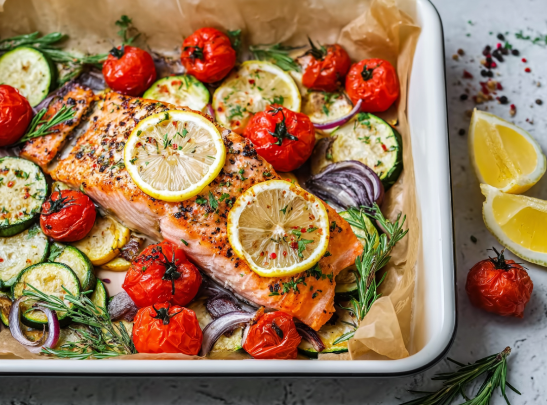 Provençaalse zalm uit de oven